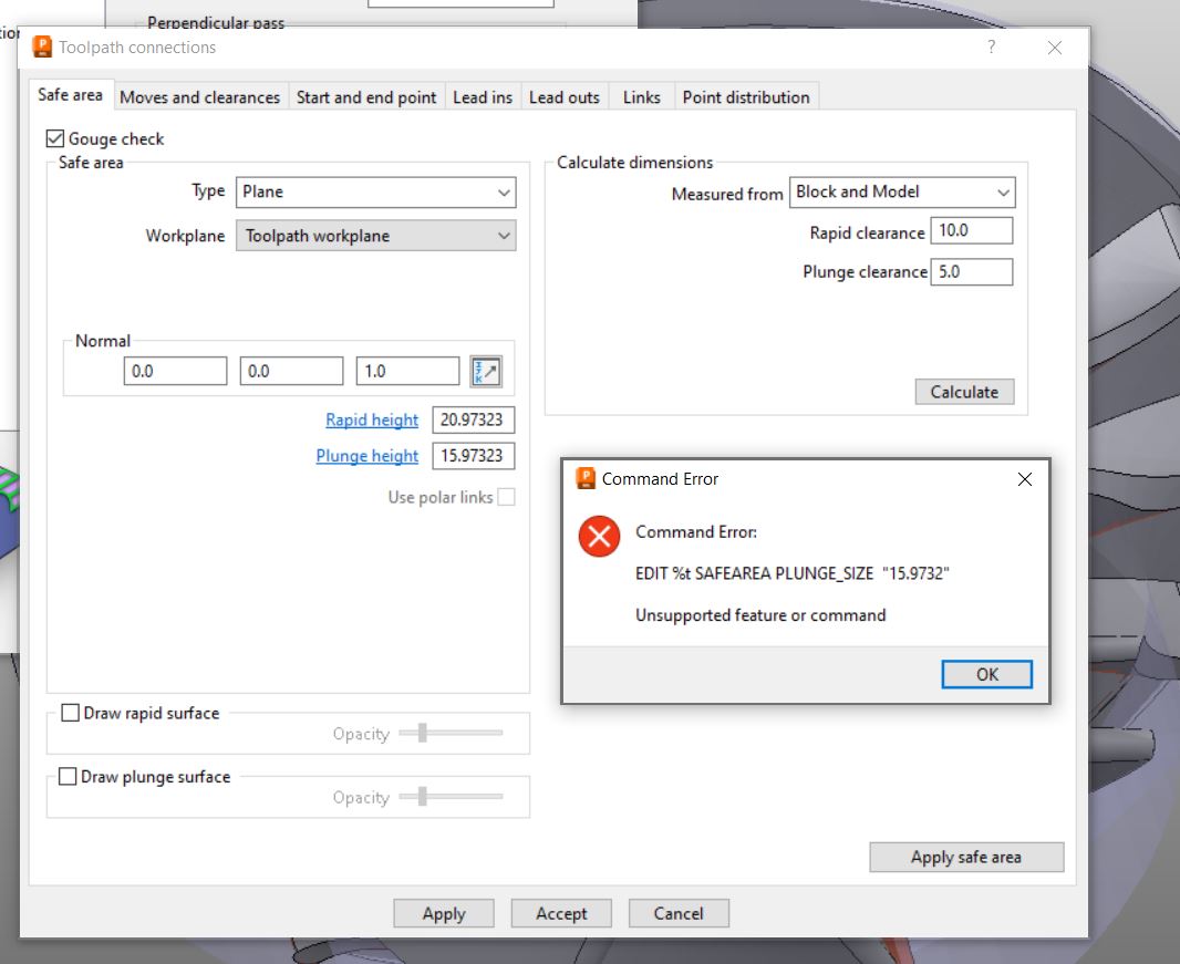 Command Error Unsupported Feature Or Command During Adding Plunging