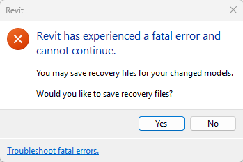 Revit crashes upon opening a Cloud Workshared model which has files ...