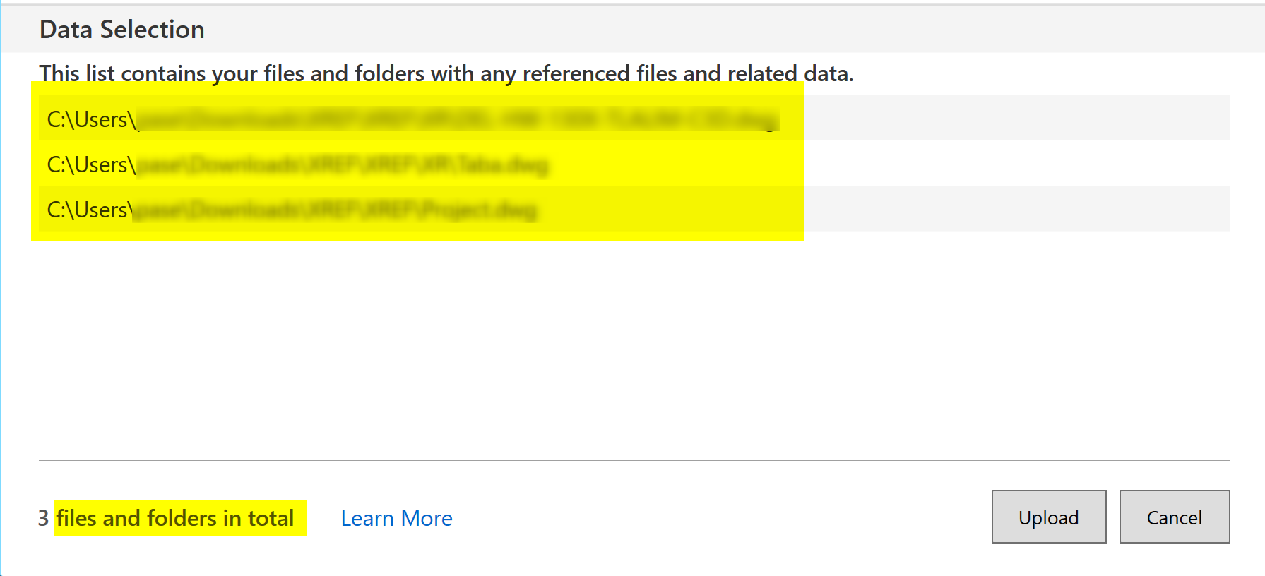 How To Upload A Dwg File With The Linked Xrefs To Autodesk Construction