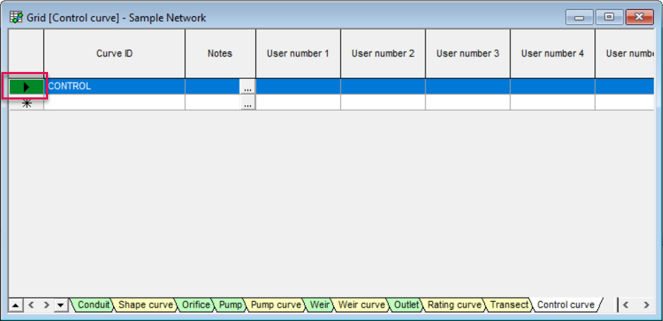 Where to find InfoSWMM control curves in ICM SWMM