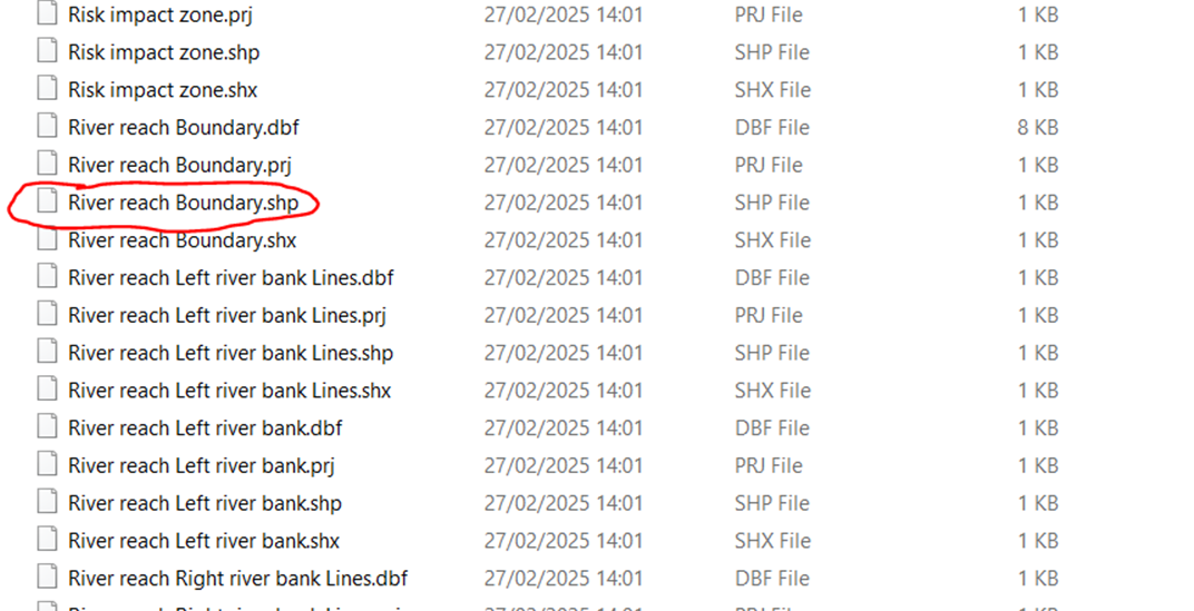 Exporting river reach boundaries from InfoWorks ICM