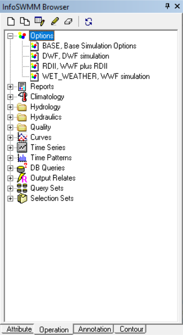 Where to find InfoSWMM simulation options in ICM SWMM