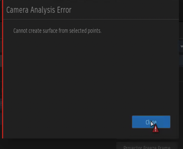 "Cannot create surface from selected points" appears when Create Geometry is selected in Flame ...