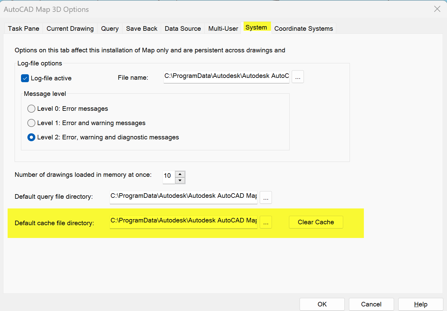 With every drawing saved in AutoCAD Map 3D there is an *.gws.xml file in the same folder as the ...