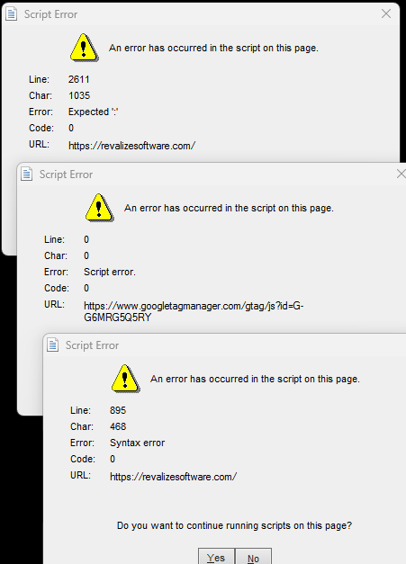 Script Errors when opening Revit