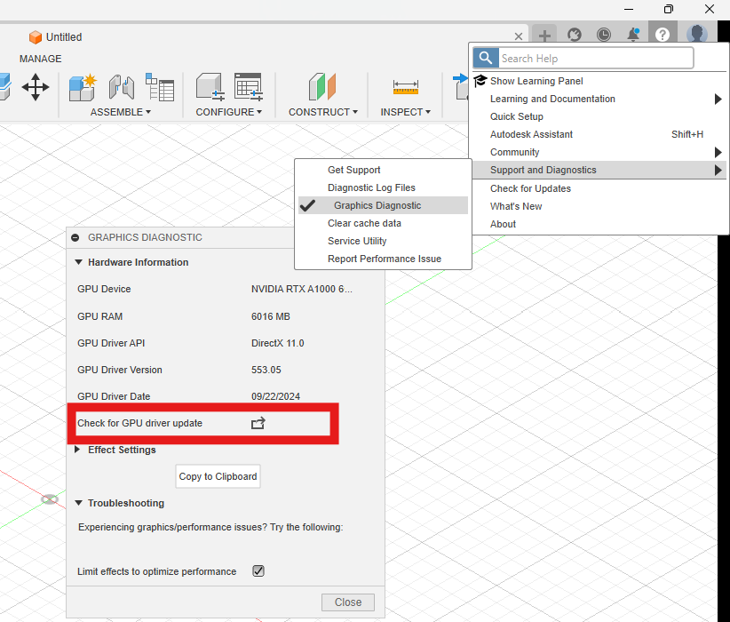 Unable to open or create a drawing in Fusion