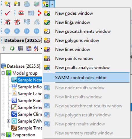 Where to find InfoSWMM RTC settings in ICM SWMM