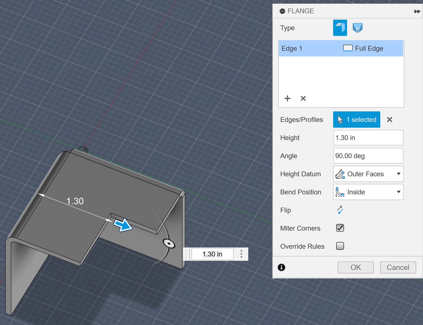 "The flange is intersecting the body." when adding a flange to a sheet ...