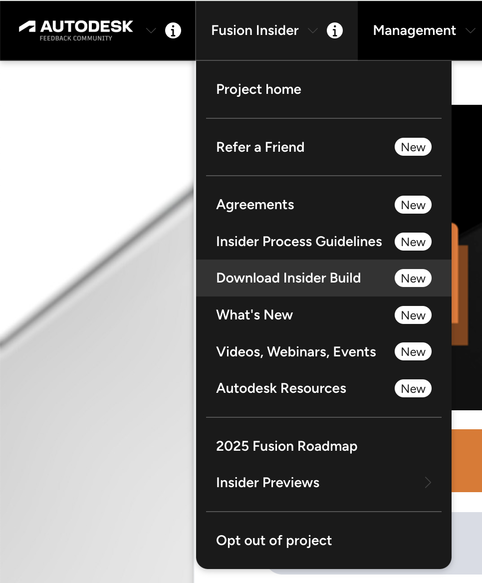 How to become a member of the Fusion Insider Program