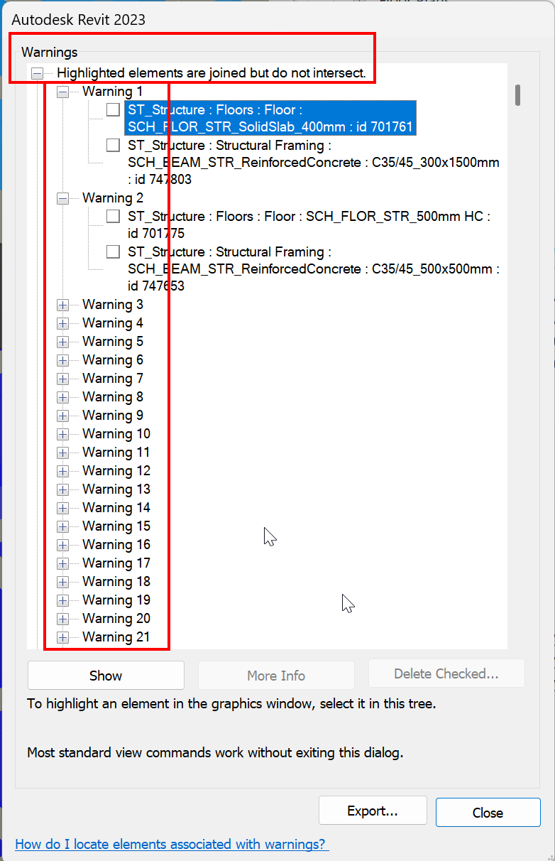 Slow performance when selecting, editing, or deleting elements in Revit