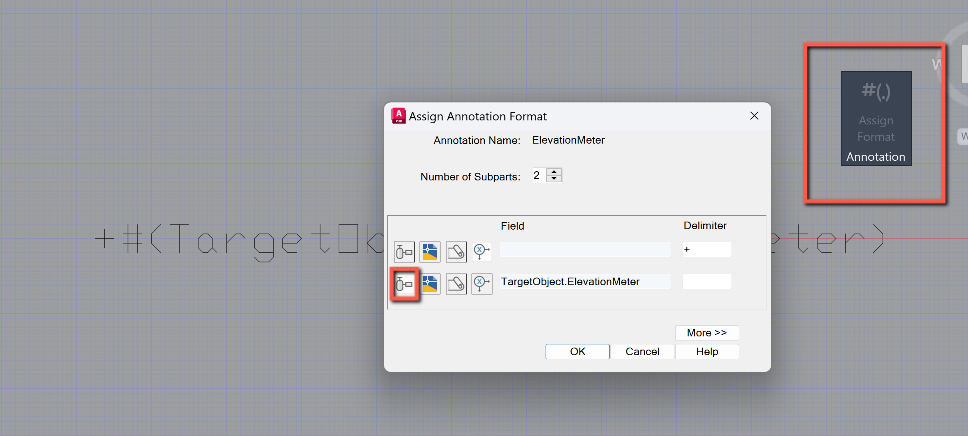 Display of the elevation in meter for orthographic drawings in AutoCAD ...