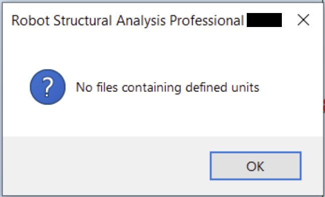 "No files containing defined units" message after opening Job Preferences and not visible ...