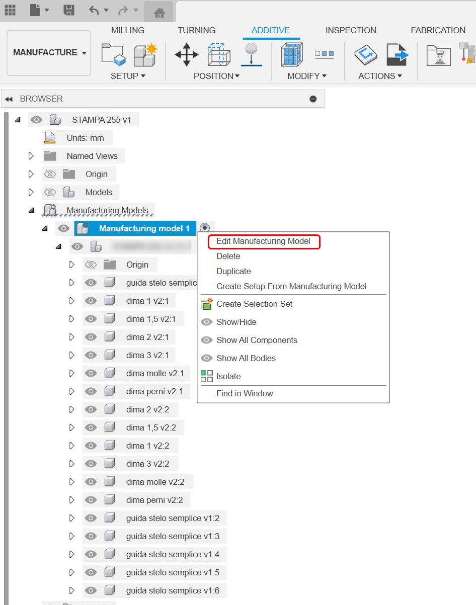 How to export component bodies individually as STL or SLI from Fusion Additive