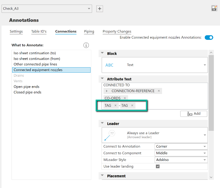 It is not possible to add a custom equipment end connection annotation ...