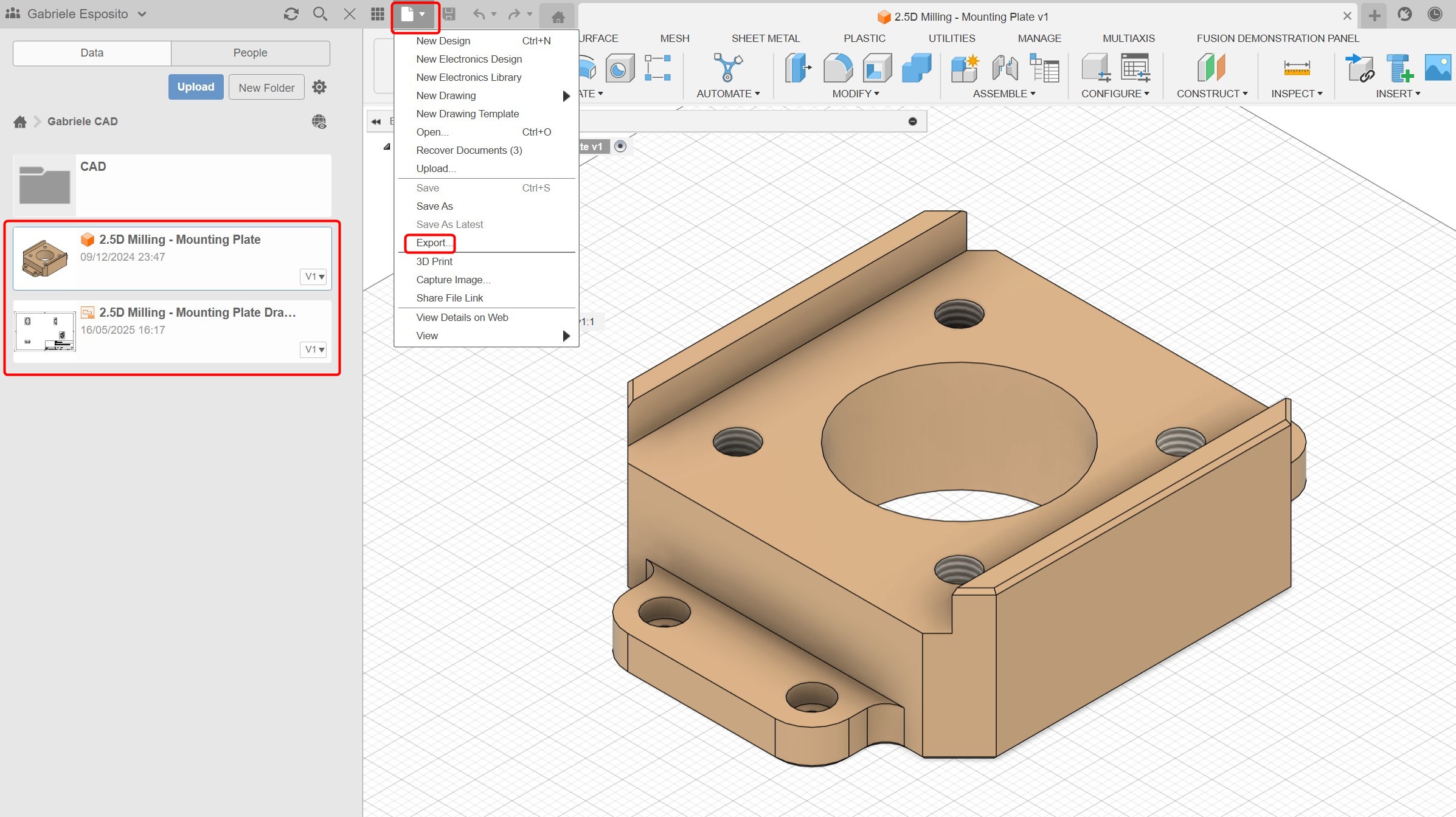 How to export Fusion drawings to a local hard drive