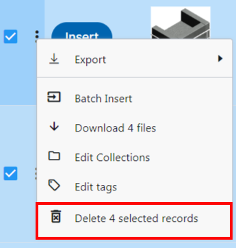 How to delete multiple files and families from content catalog at once