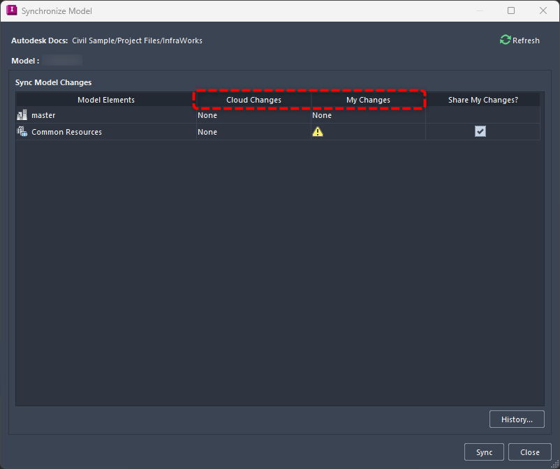 Content or Proposal in Autodesk Docs missing in InfraWorks