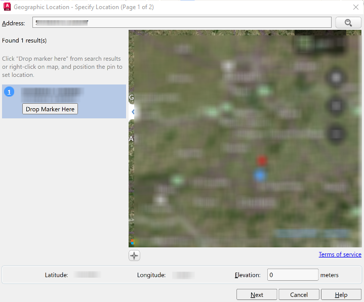 Coordinates showing wrong in ACC Model coordination