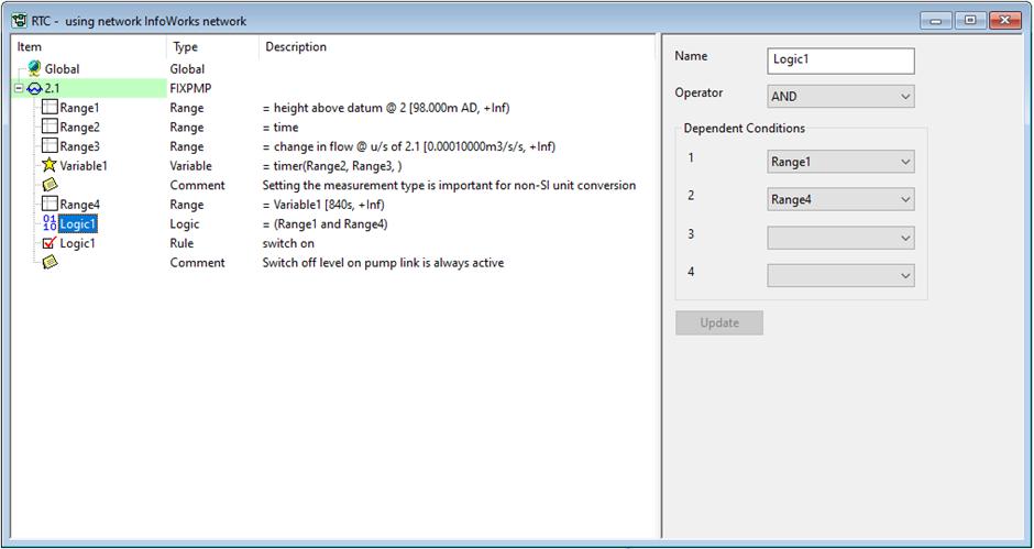 Using RTC in InfoWorks ICM – How to use a variable as a timer to track time