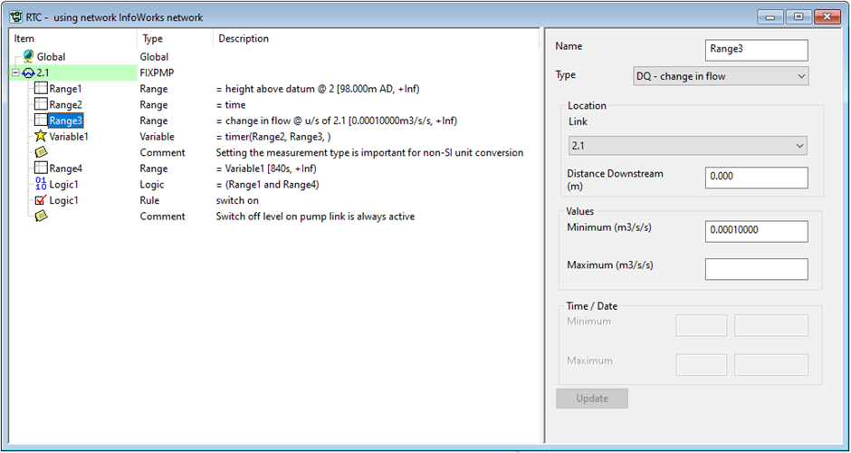 Using RTC in InfoWorks ICM – How to use a variable as a timer to track time