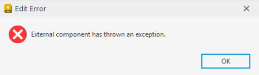 "External component has thrown an exception." when double clicking or opening an AutoCAD DWG ...