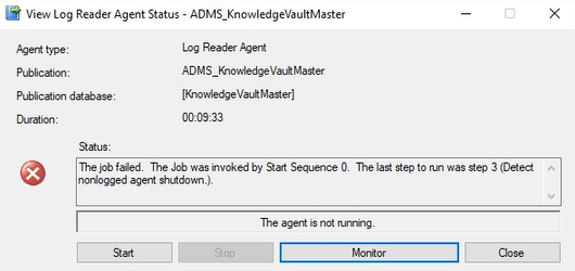"The job failed. The job as invoked by Start Sequence 0..." message shown while troubleshooting ...