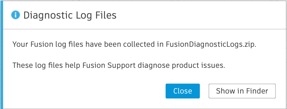 How to collect the Diagnostic Log Files for Fusion