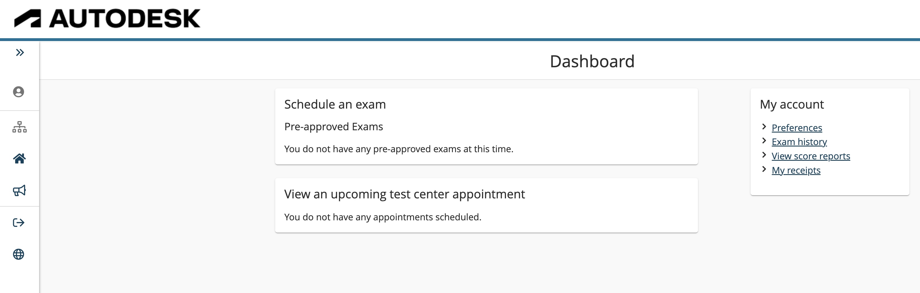 "You do not have any pre-approved exams at this time" when trying to reschedule an exam for a ...