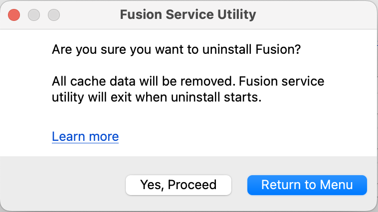 How to uninstall Fusion using the Fusion Service Utility