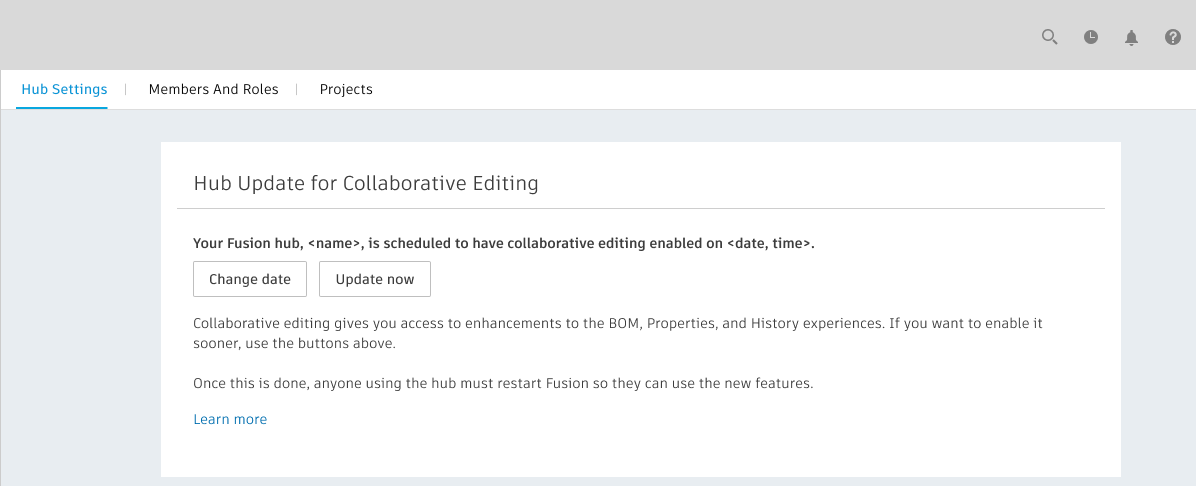 Collaborative Editing Hub Update for Fusion