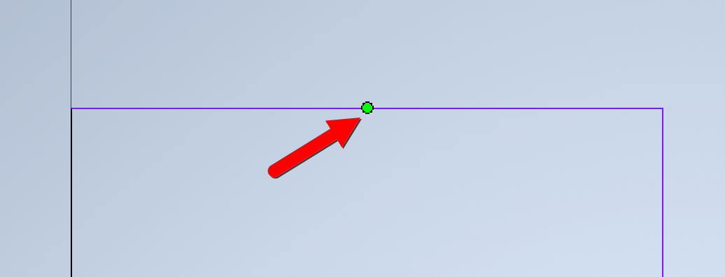 Midpoint not display when creating dimension in a model in Inventor