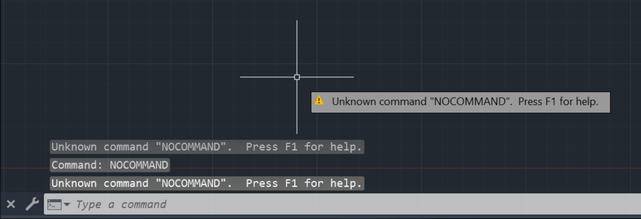 "Unknown command" when entering commands in AutoCAD products