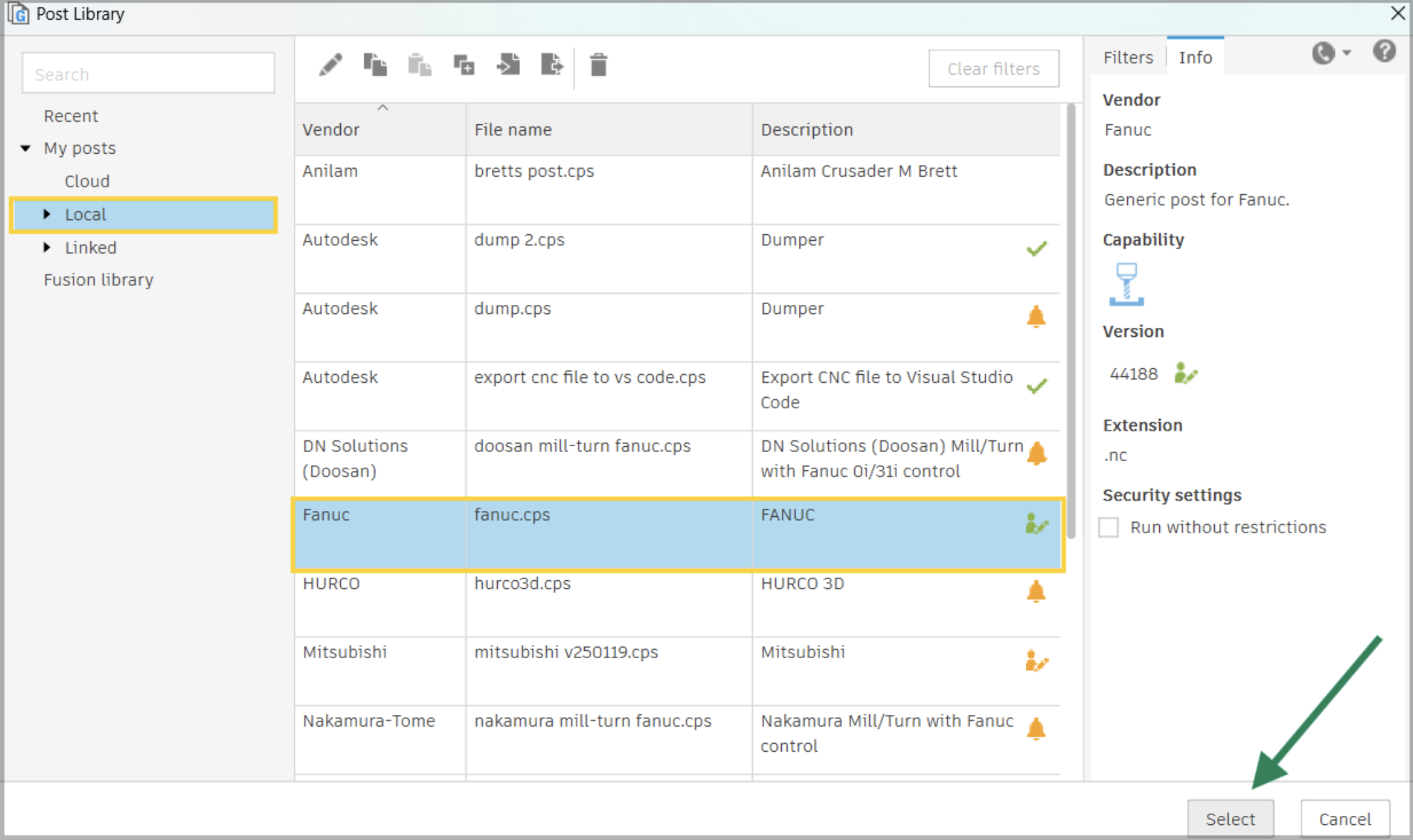 How to find or edit Post Processors for Fusion, Inventor CAM, and HSMWorks