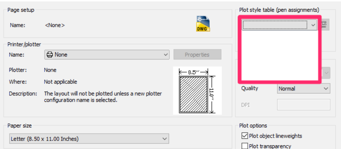 Plot style file CTB or STB is missing or damaged in AutoCAD Products