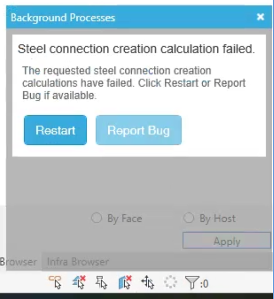 "Cannot perform....because background calculations are in progress" appears when working in Revit