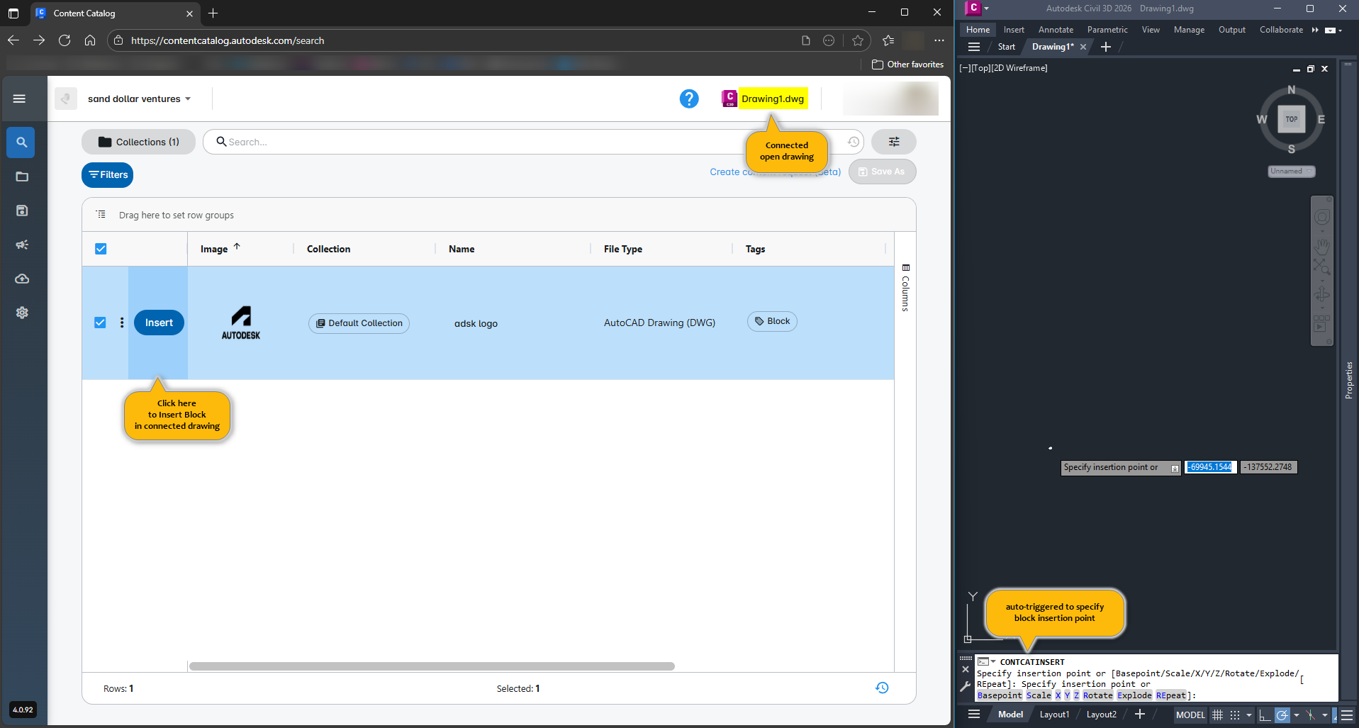 Content Catalog ribbon commands are missing in AutoCAD Products