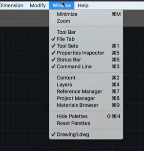 Tooltips or properties inspector are missing in AutoCAD for Mac