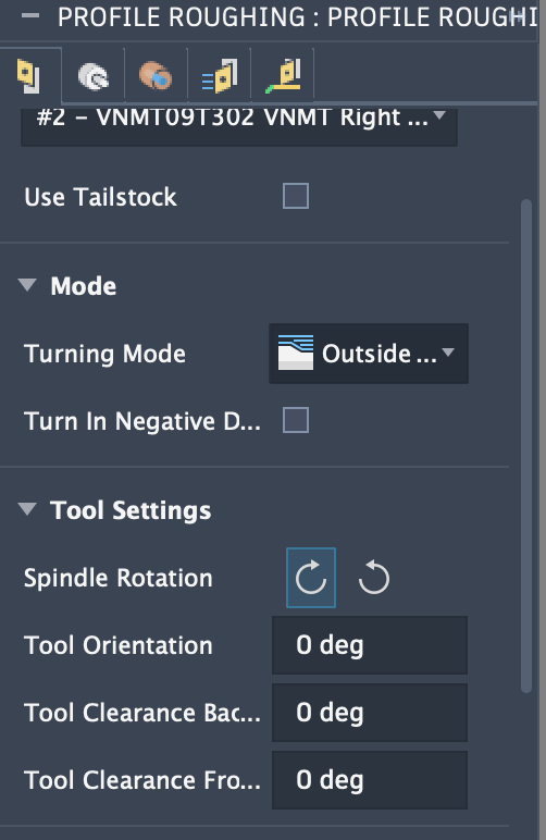 How to change the tool orientation in Fusion turning operation