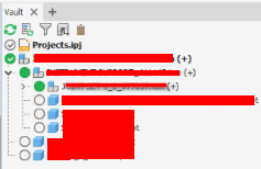 Vault model tree in Inventor shows green indicators for files that are ...