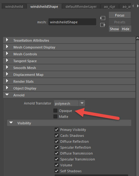 How to render transparent material using Arnold in Maya