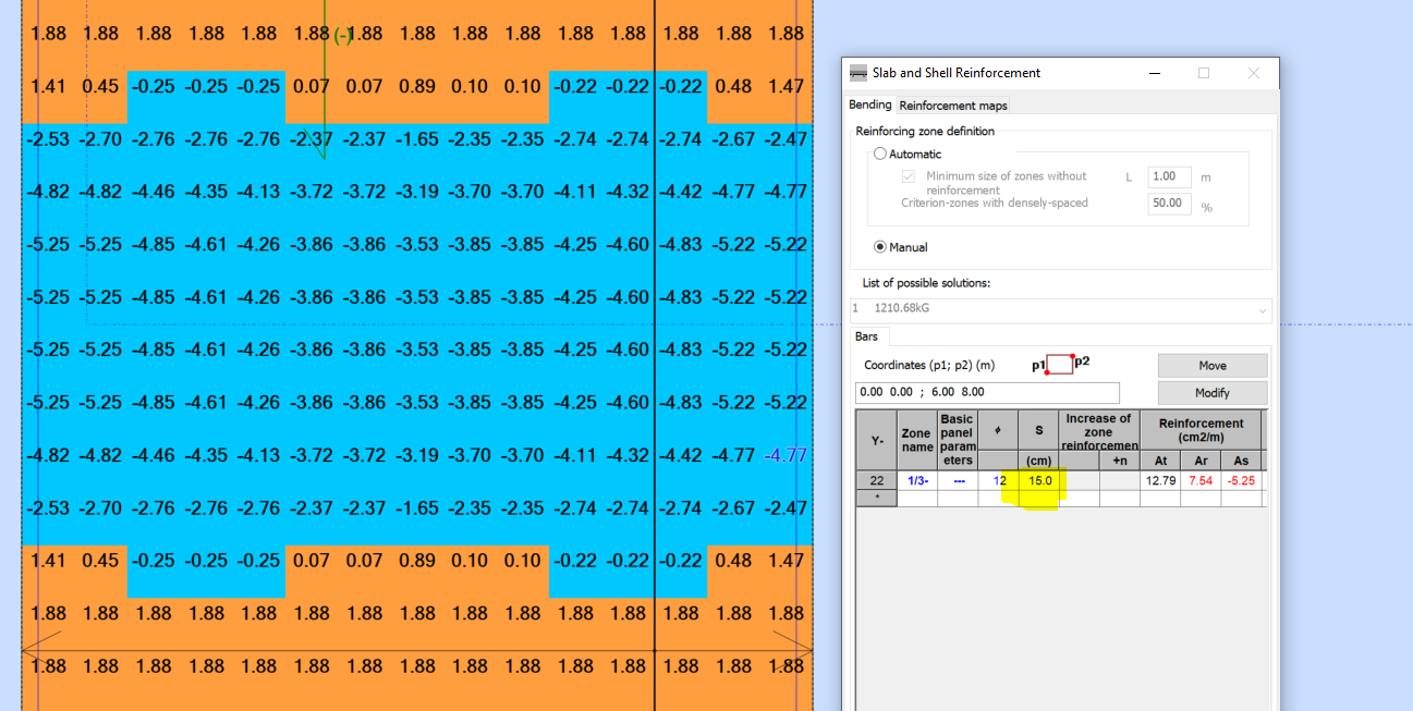 Too little bottom reinforcement area" while slab provided reinforcement verification in Robot ...