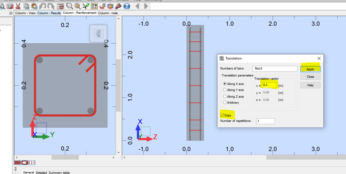 "Cross section dimensions are too small" while provided reinforcement for concrete column design ...