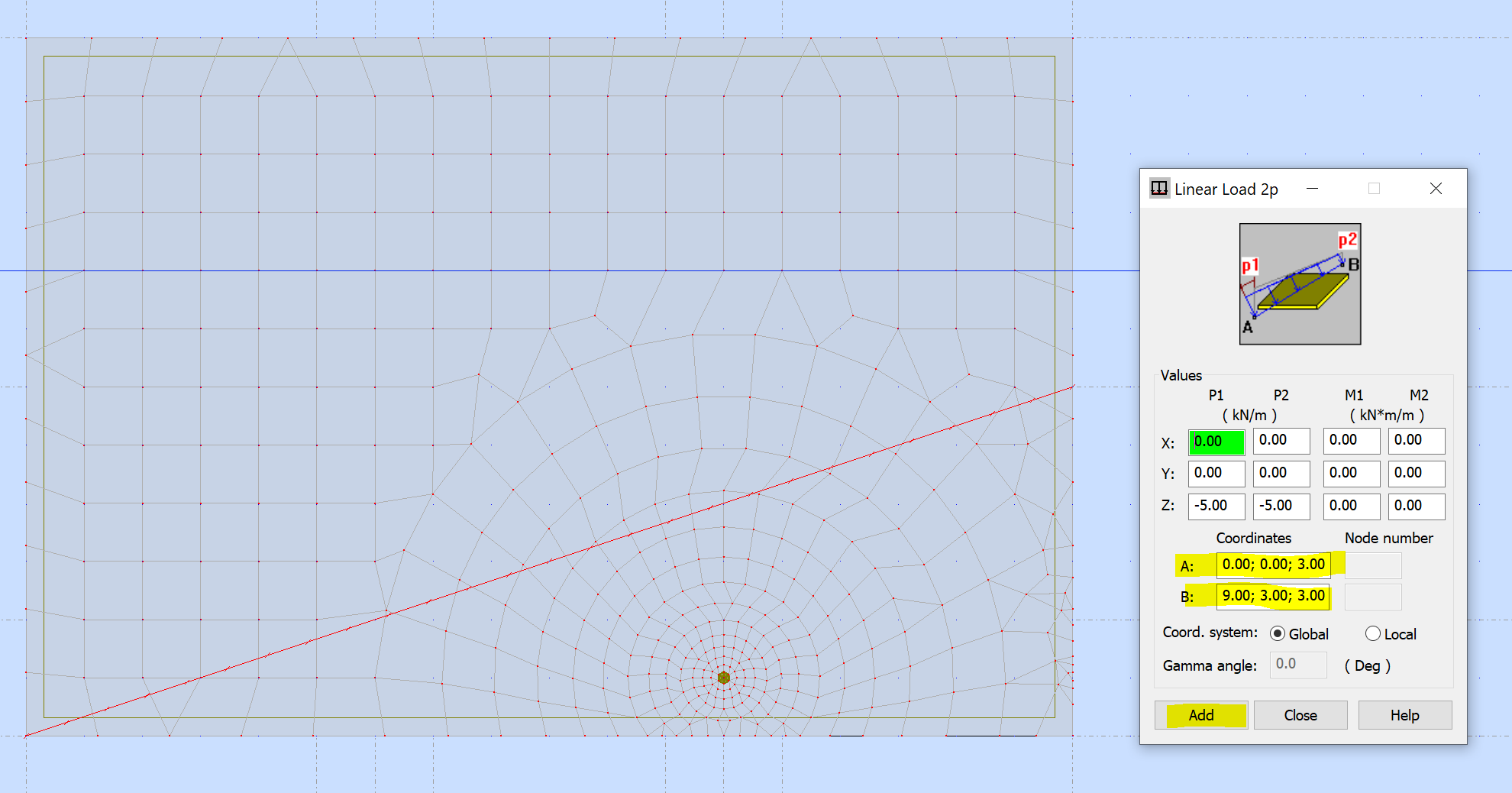 "Automatically generated linear load not applied to any object" message ...
