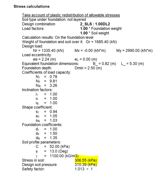 在 Robot Structural Analysis 中根据 ACI 进行基础设计时，应力分布与计算注释中的结果不匹配