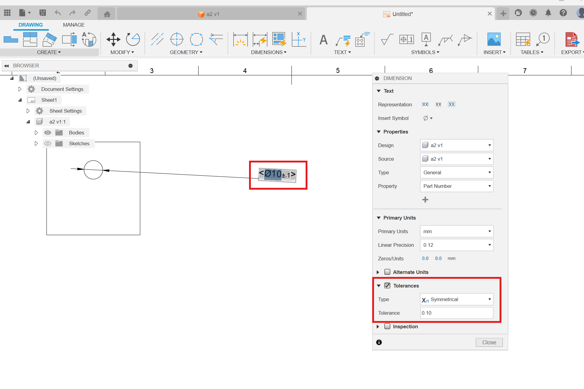 option to add tolerances to whole drawing instead of selecting manually in Fusion