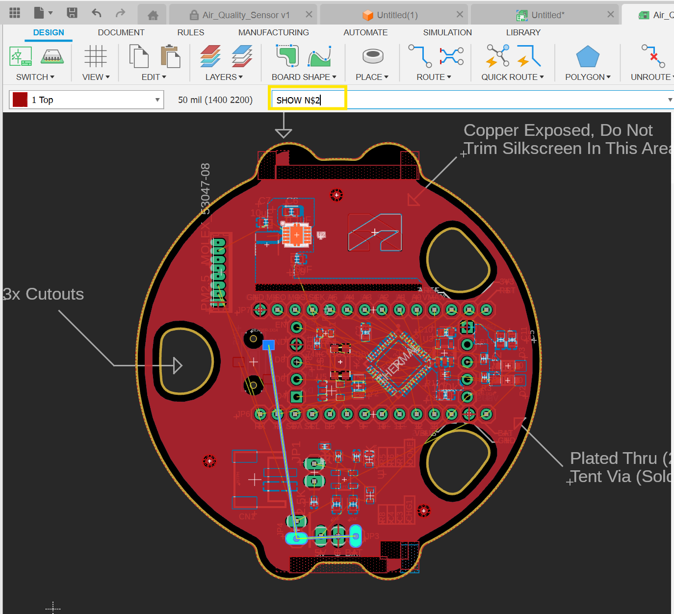 How to check/show source of signal in track or polygon in Fusion PCB layout