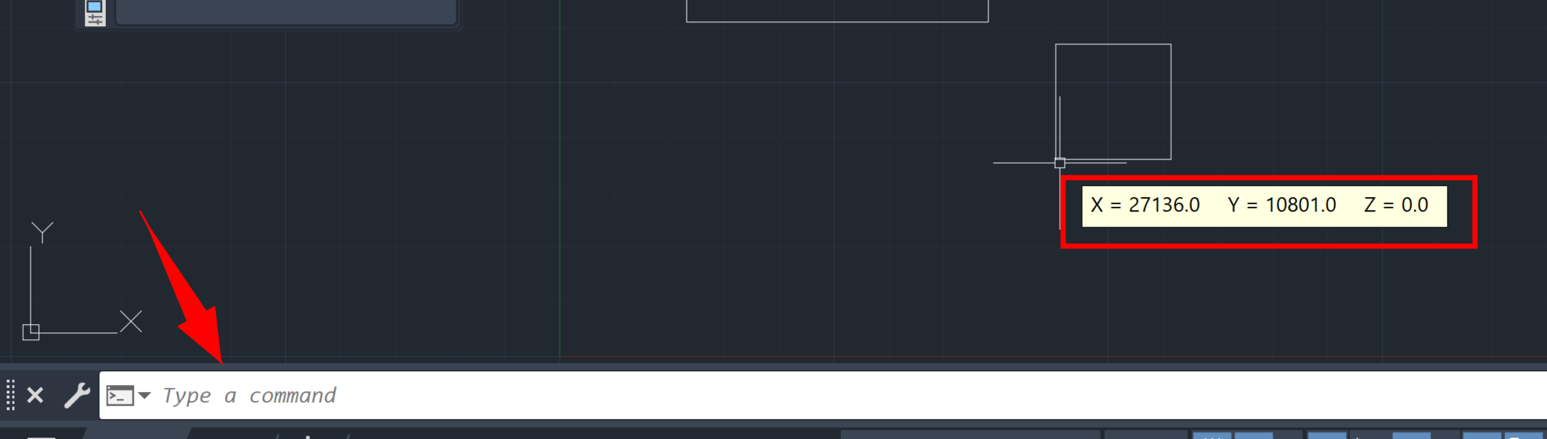 ID command does not display coordinate values in the command line in AutoCAD products