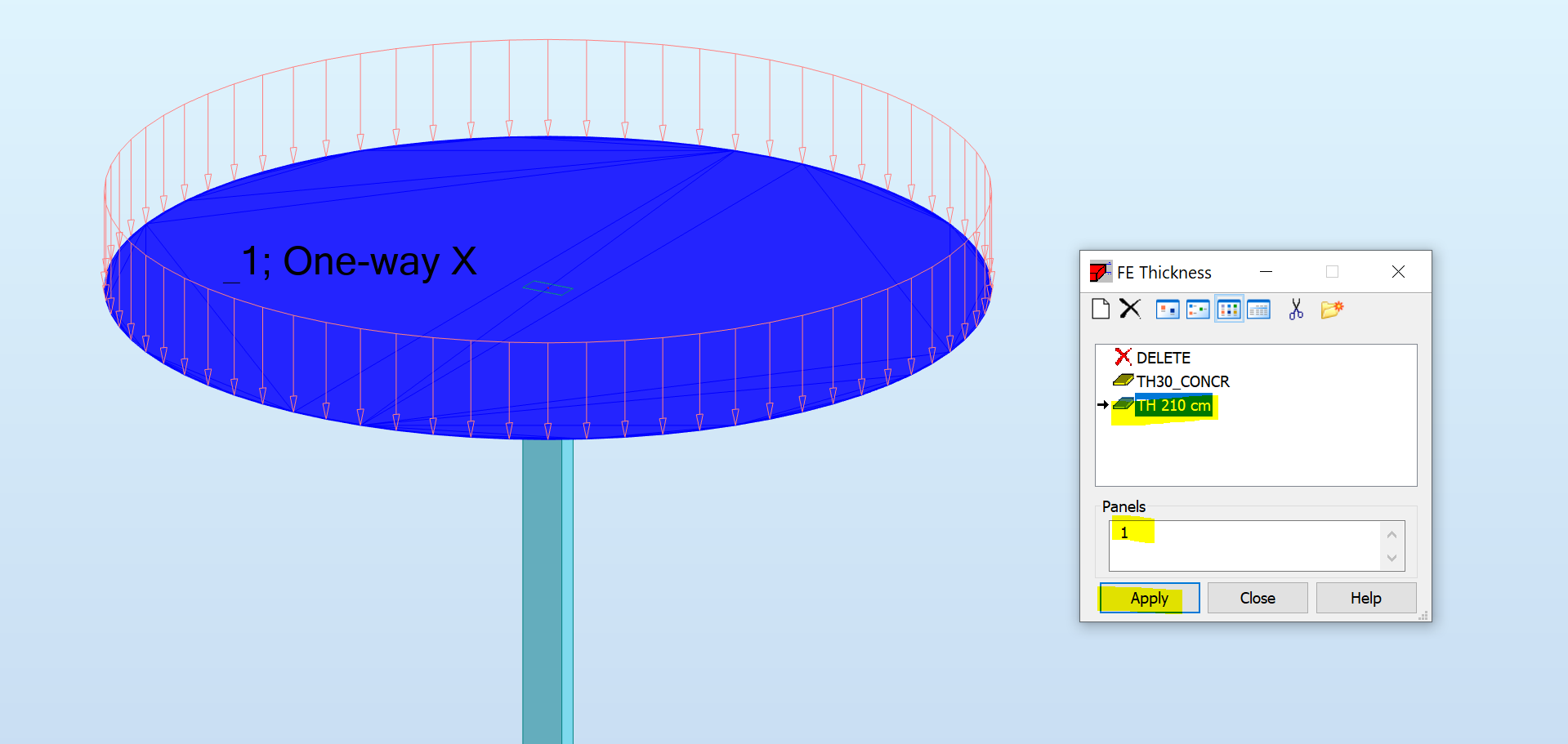 How to change cladding to panel in Robot Structural Analysis
