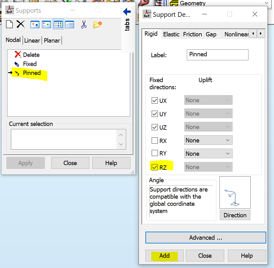 "Instability type 1" while model calculation in Robot Structural Analysis