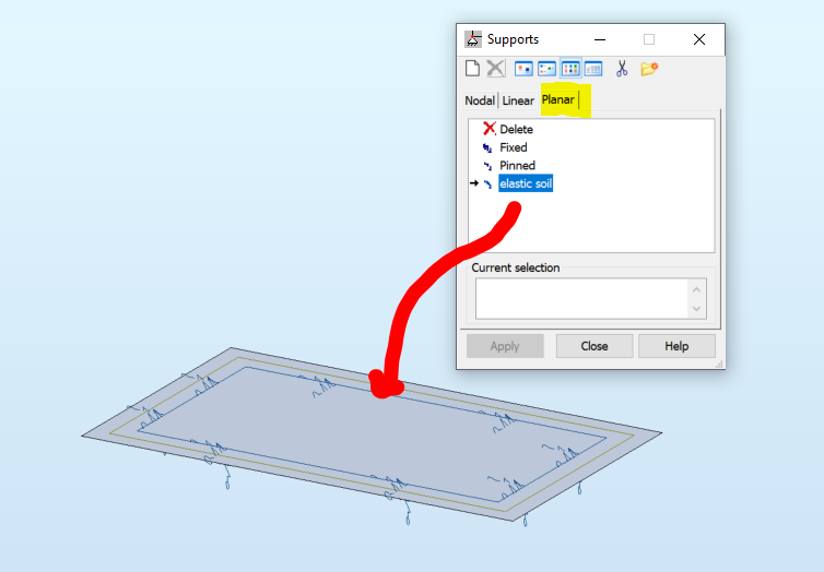 How to apply soil elasticity on a raft foundation created as a panel in Robot Structural Analysis